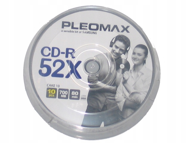 Купить Samsung Pleomax CD-R 700MB 52x Cake Box 10 sztuk (10207731878) с ...