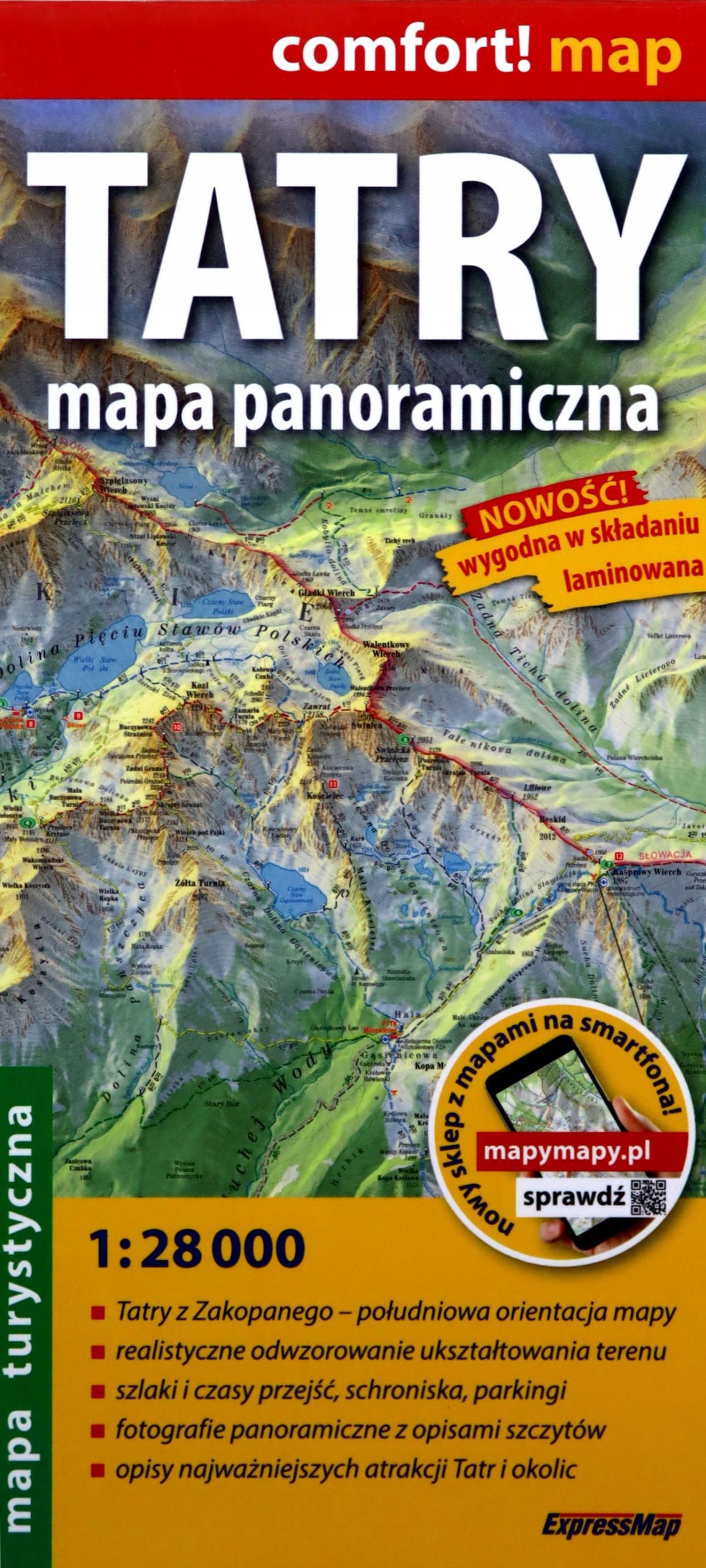 Купить TATRY. MAPA PANORAMICZNA; LAMINOWANA MAPA TURYSTYC (13753058104 ...